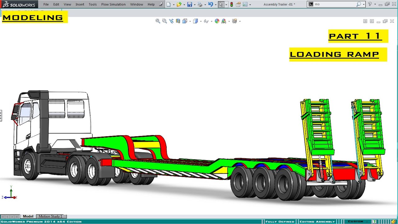 3D Modeling Trailer Truck Part 11 : ( Loading Ramp ) - YouTube