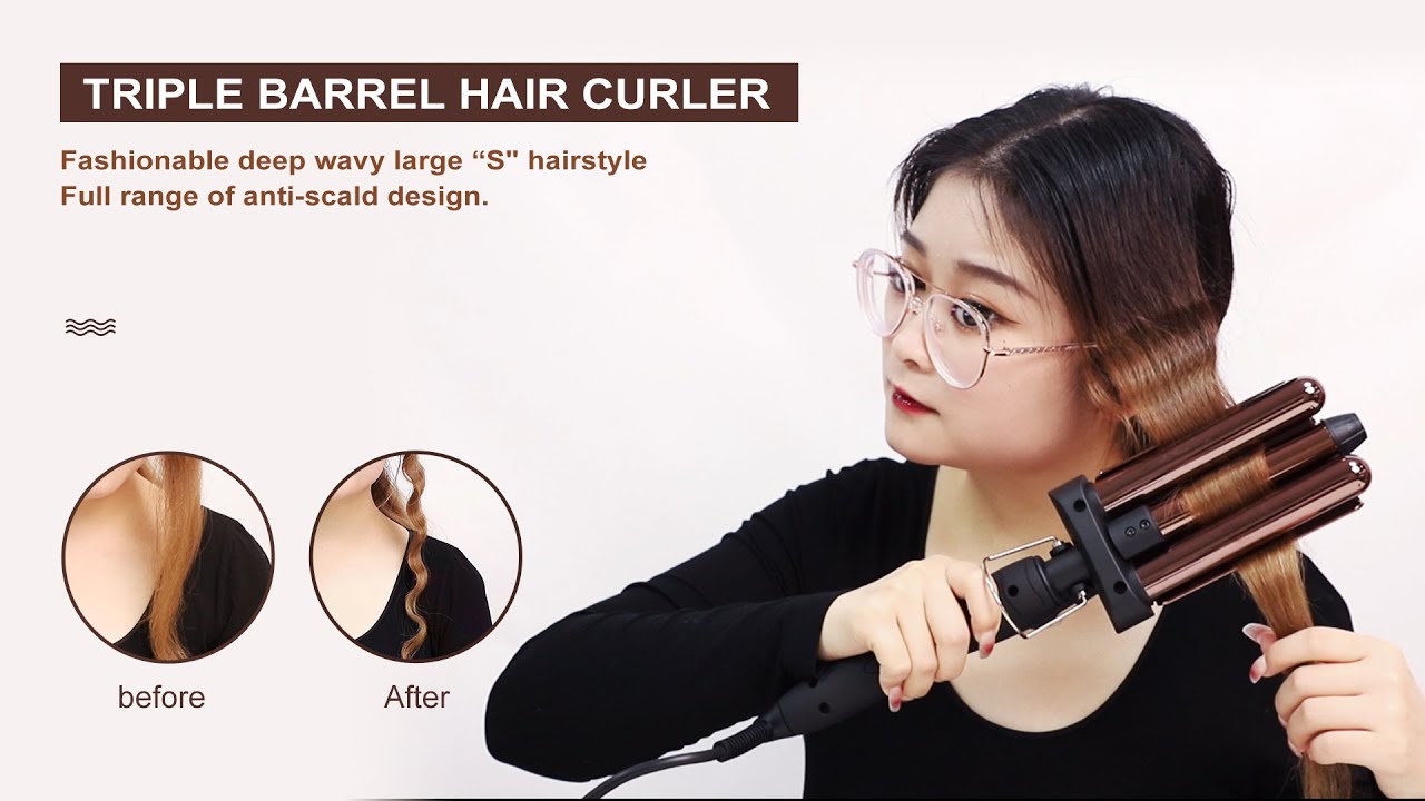 Using a triple barrel hair curler for On-Trend Hairstyles! - YouTube