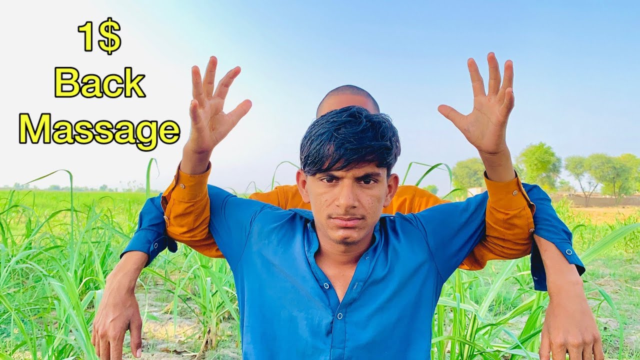 Deep Tissue Back Massage | Head Massage & Neck Cracking| Spine Cracking ...