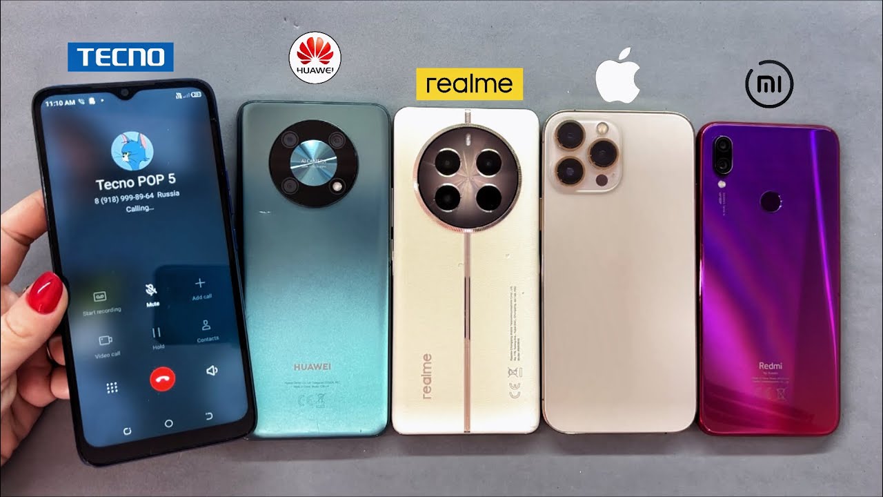 Tecno Pop 5 outgoing + incoming call Xiaomi Redmi N7 + Realme 12 Pro ...
