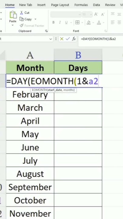 Find 🔍 How many days in every Month #excelformulas #computer #exceltech #computergk #excel #gk ...