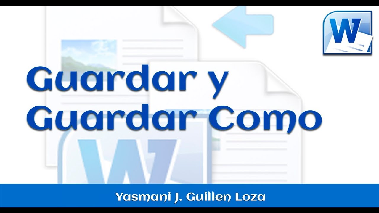 Guardar como y Guardar en Word 2010 - YouTube
