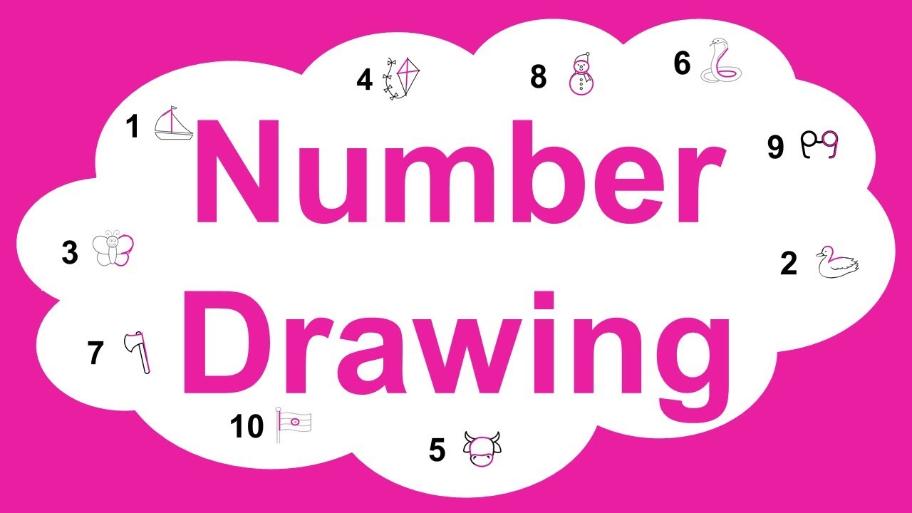 Draw Pictures using Numbers 1 to 10 - YouTube