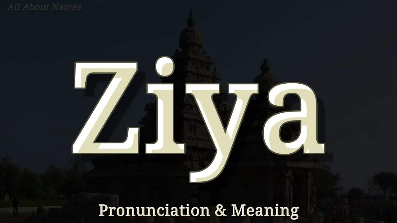 Ziya: Pronunciation and Meaning - YouTube