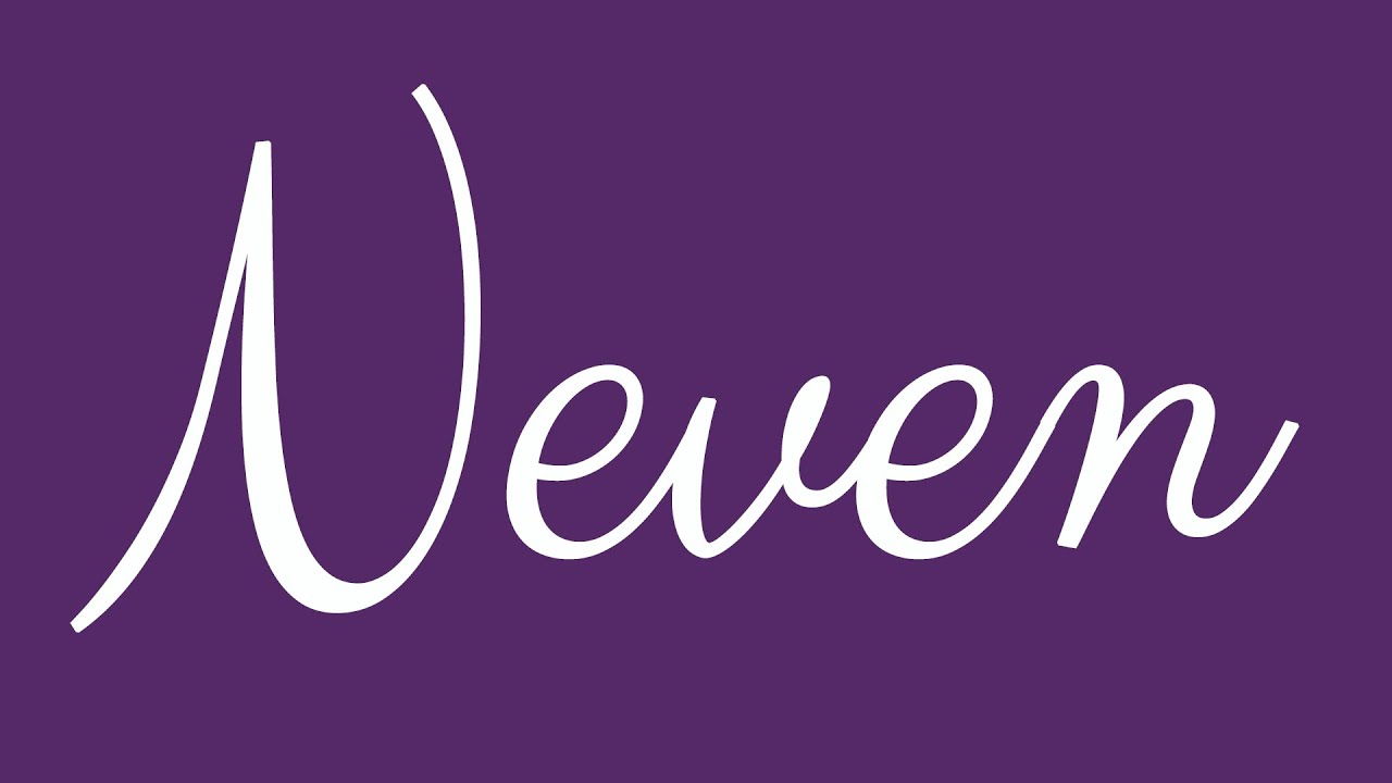 Learn how to Write the Name Neven Signature Style in Cursive Writing ...