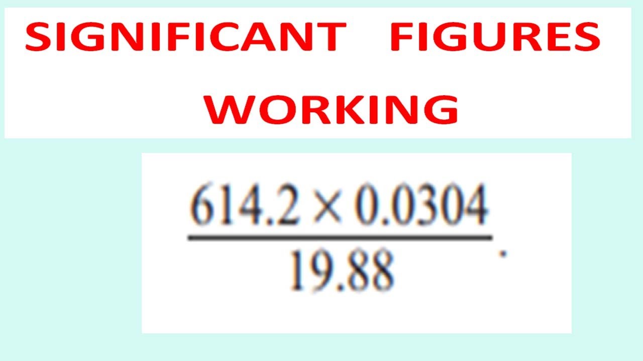significant figures working questions - YouTube