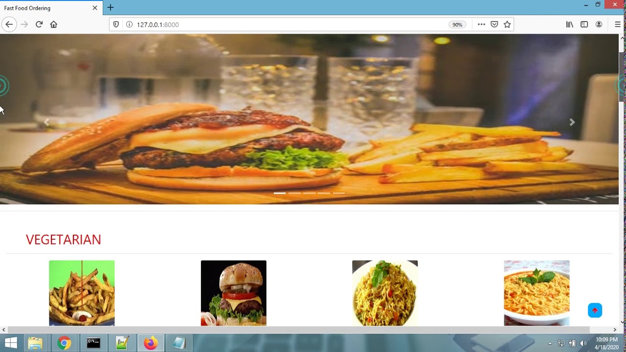 Fast Food Ordering System Project Python Django Project Youtube
