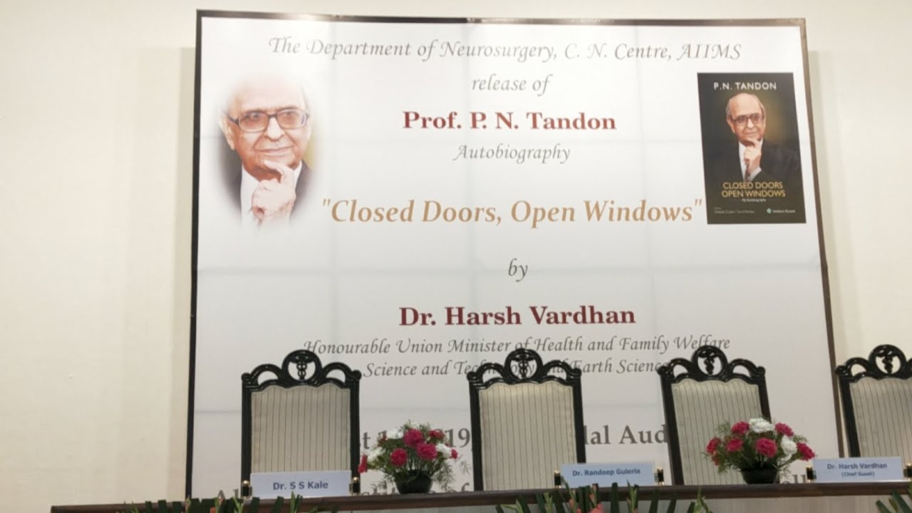 Launching of Autobiography of Prof P N Tandon J.L Audi,AIIMS - YouTube