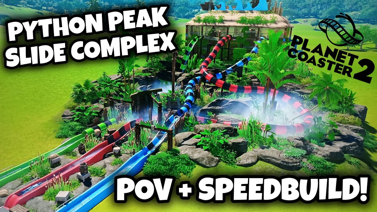 Python Peak Slide Complex - POV + Speedbuild [Planet Coaster 2] - YouTube