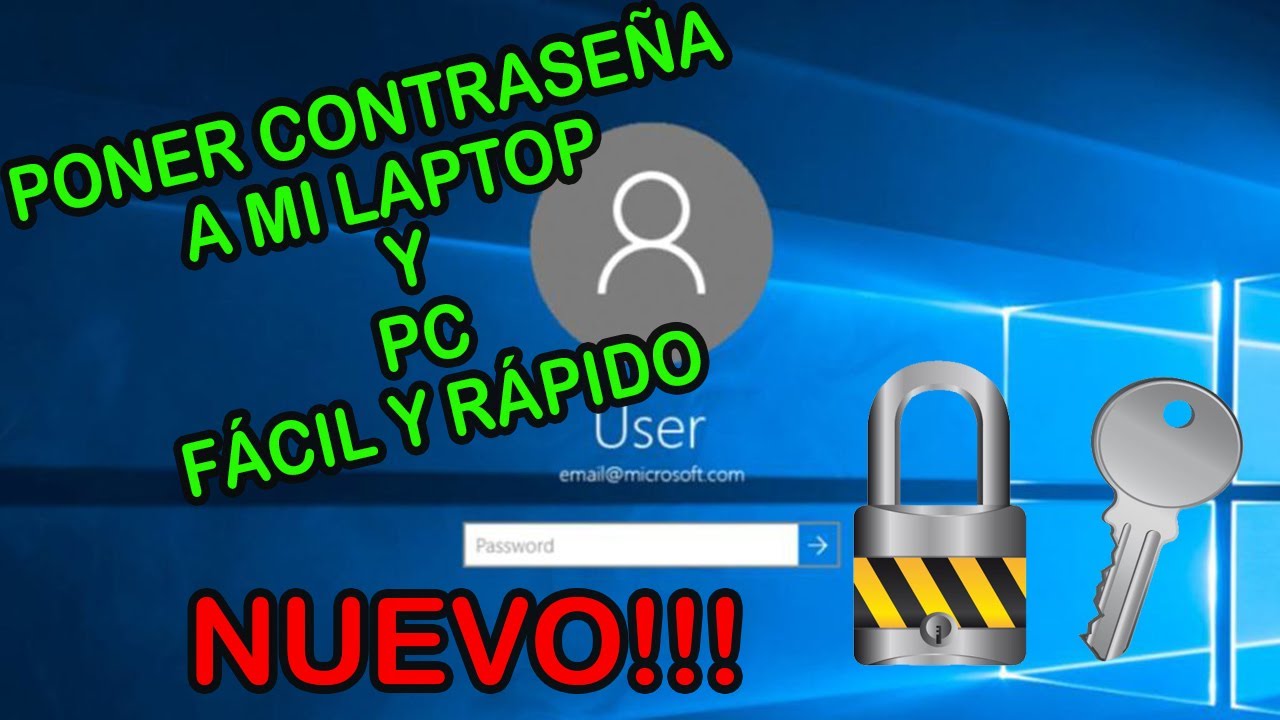 PONER CLAVE A MI PC o LAPTOP | NUEVO | 2021 | FÁCIL - YouTube