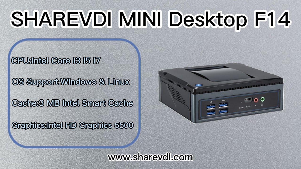 Low power computer i3 i5 i7 mini pc barebone mini pc dual display - YouTube