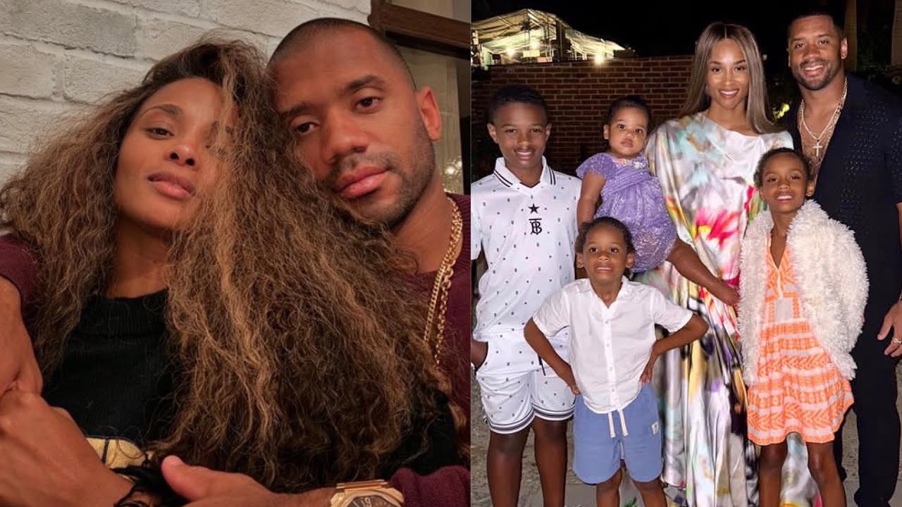 Russell & Wife Ciara Praising God For Their Beautiful Family - YouTube