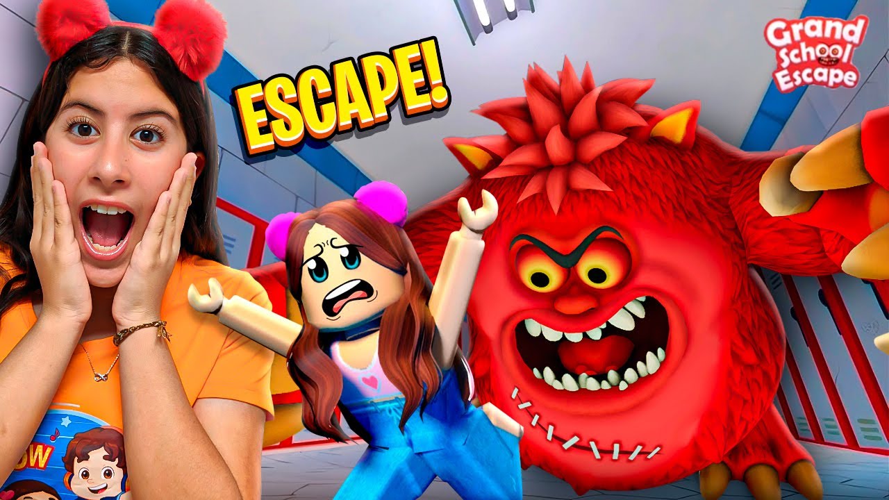 Maria Clara tenta escapar de um Monstro na Escola! - Roblox Great ...