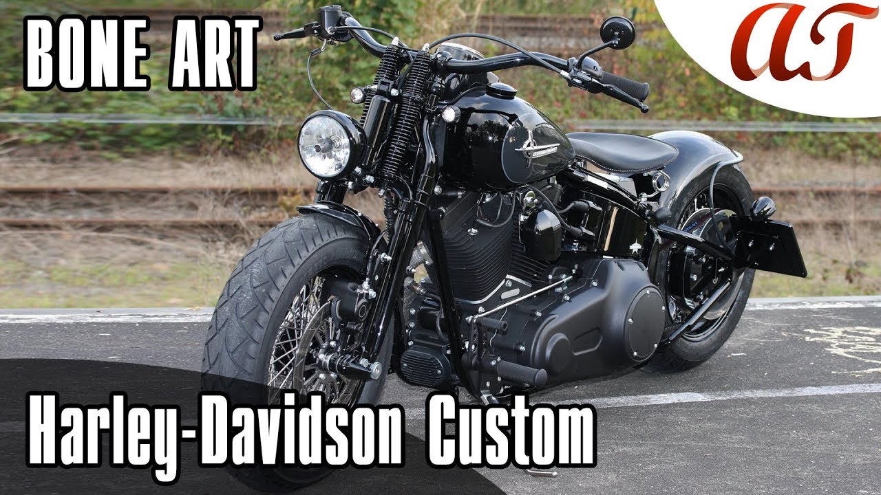 Harley-Davidson CROSS BONES Custom: BONE ART * A&T Design - YouTube