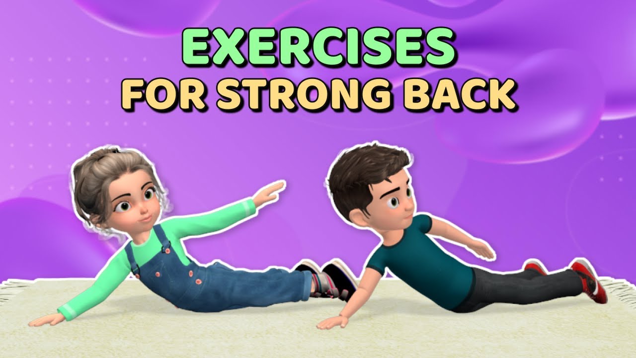 MAT EXERCISES FOR STRONG BACK FOR KIDS - IMPROVE POSTURE - YouTube