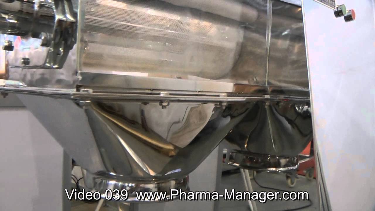 Pharmaceutical sieve-rubbing Granulator. Powder granulation. Video 039 www.Pharma-Manager.com ...