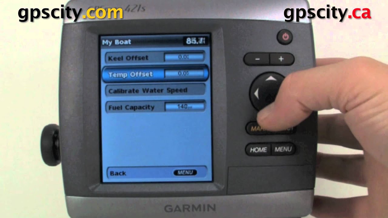 Garmin GPSMap 421s Video Manual - My Boat Settings with GPScity - YouTube