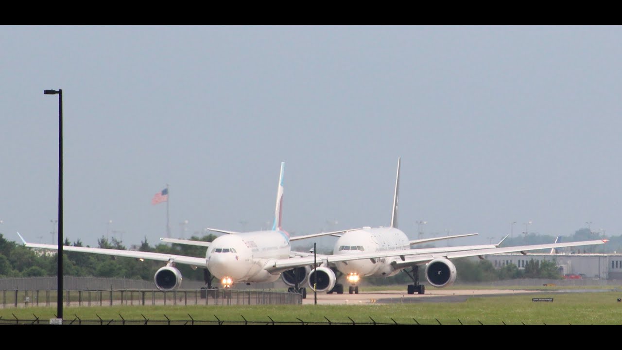 HD Stormy weather plane spotting. Washington Dulles IAD International ...