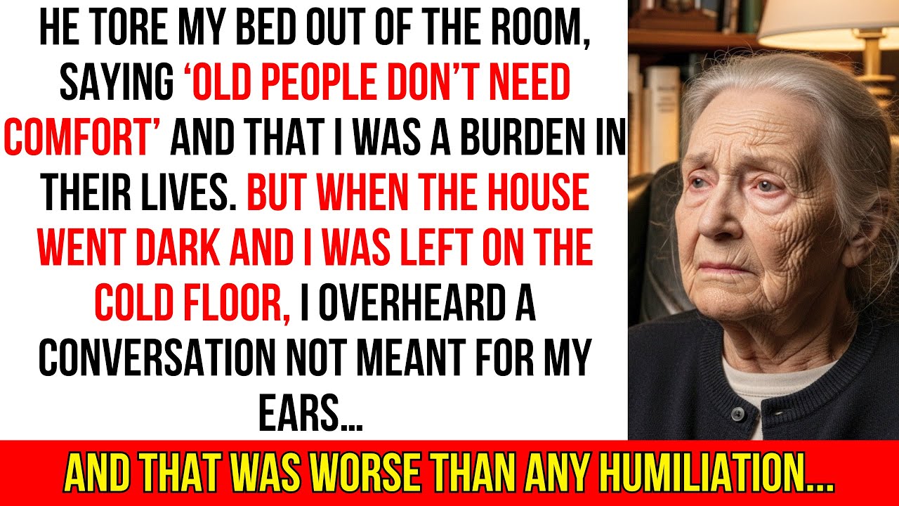 My son called me a “useless old burden” and took my bed; that night, I ...