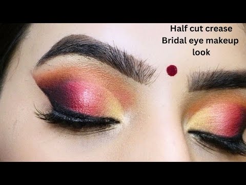 Half cut crease bridal eye makeup tutorial ️ ️#eyemakeup #youtube - YouTube