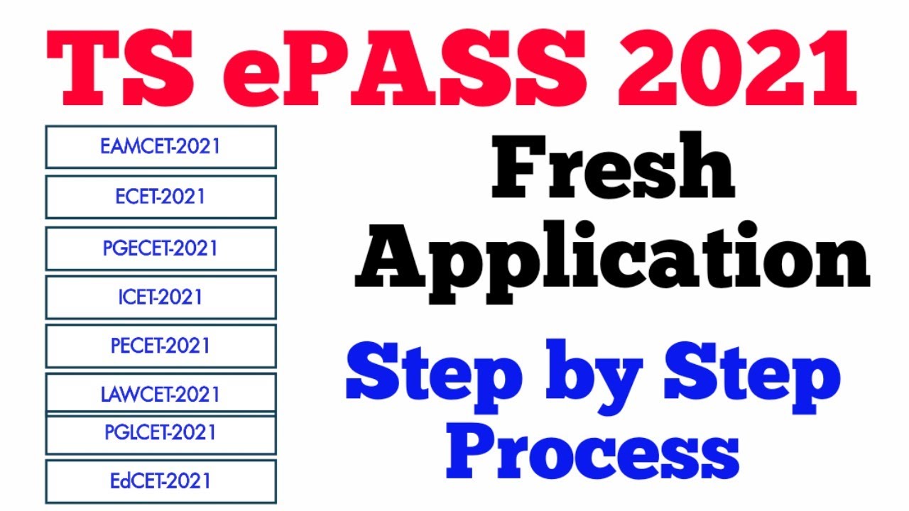 Ts Epass 2021 Fresh Application Step By Step Procedure Ts Epass 2021