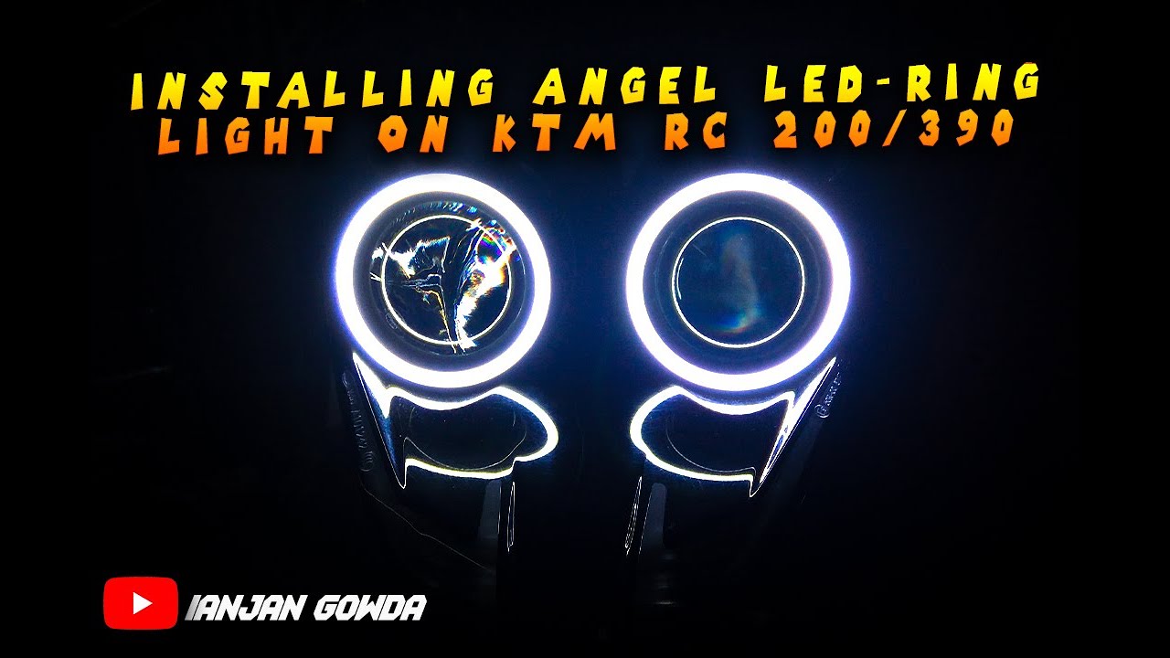 Angel Led Ring Light For KTM DUKE- RC 200 / 390 | Full Installation ...