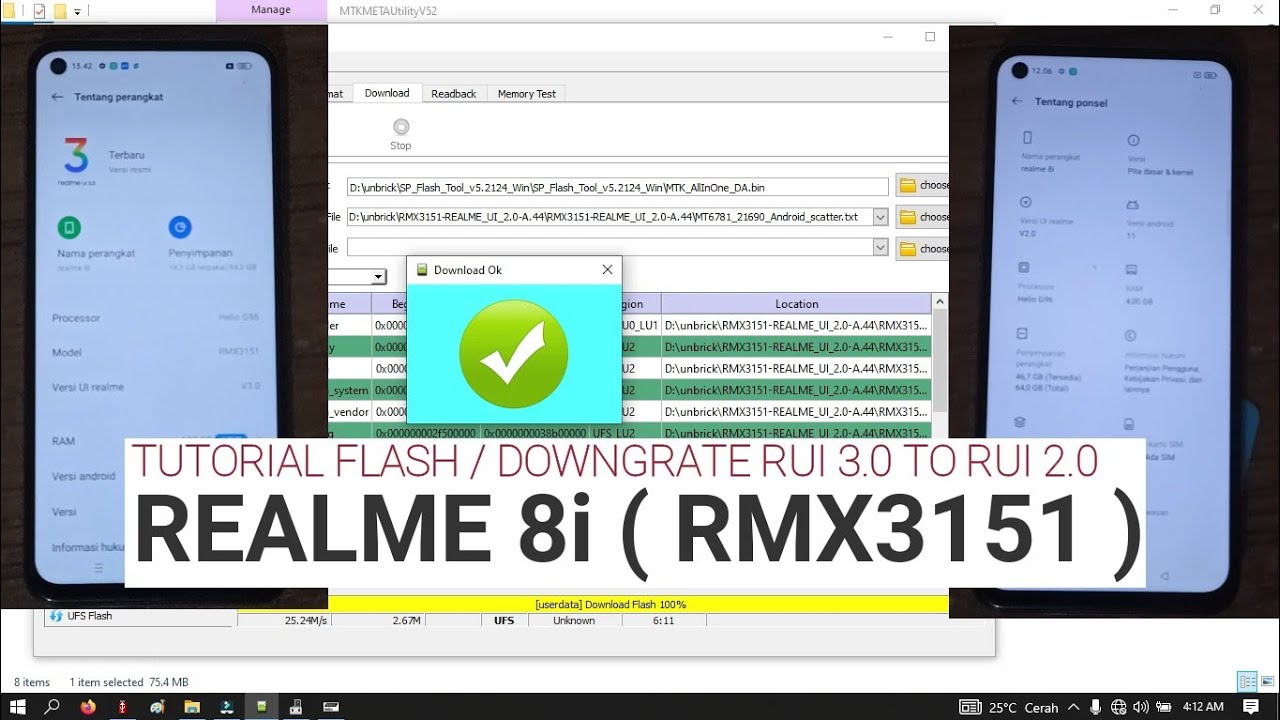 ( FLASHING / DOWNGRATE ) REALME 8i ( RMX3151 ) - NO AUTH DENGAN FLASH ...
