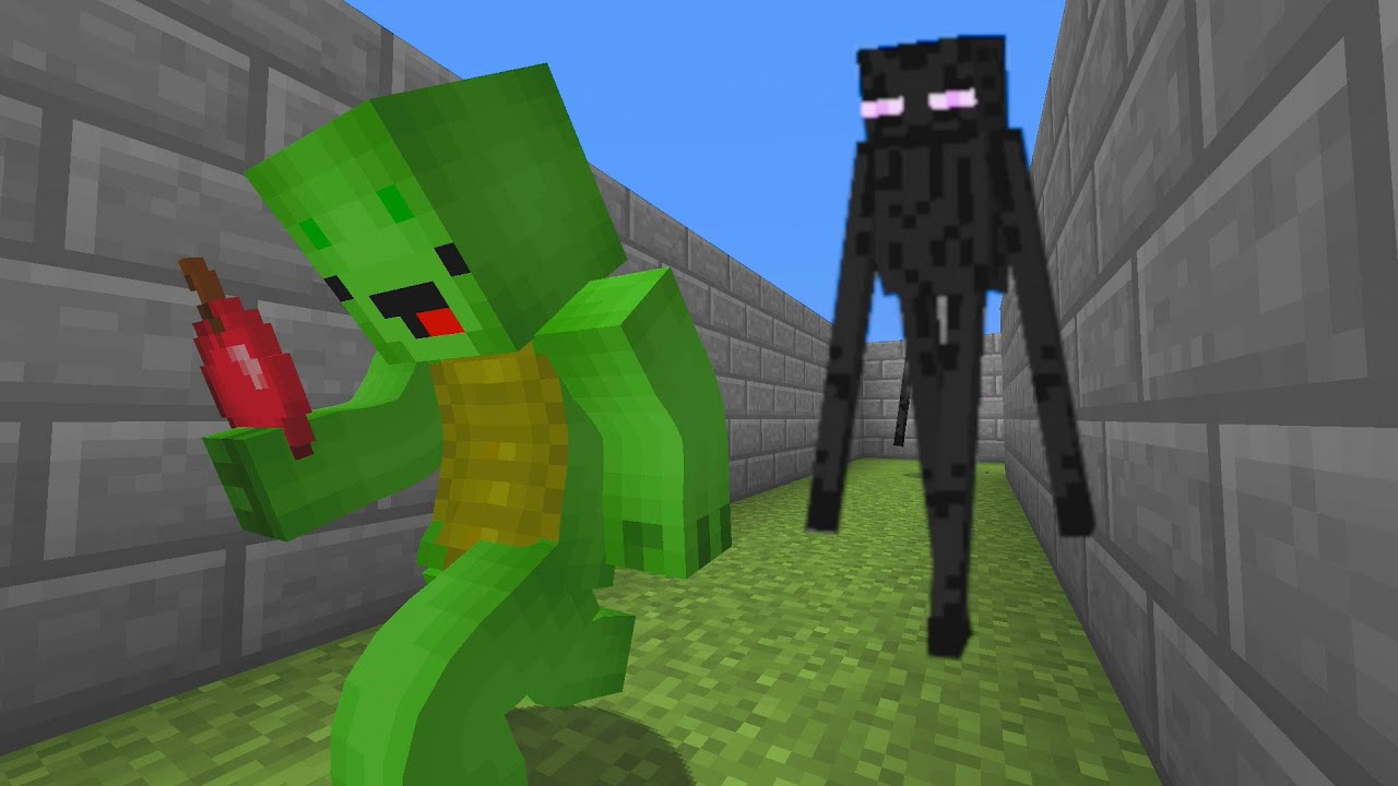 Funny Turtle runs away from Enderman - Minecraft Animation - YouTube