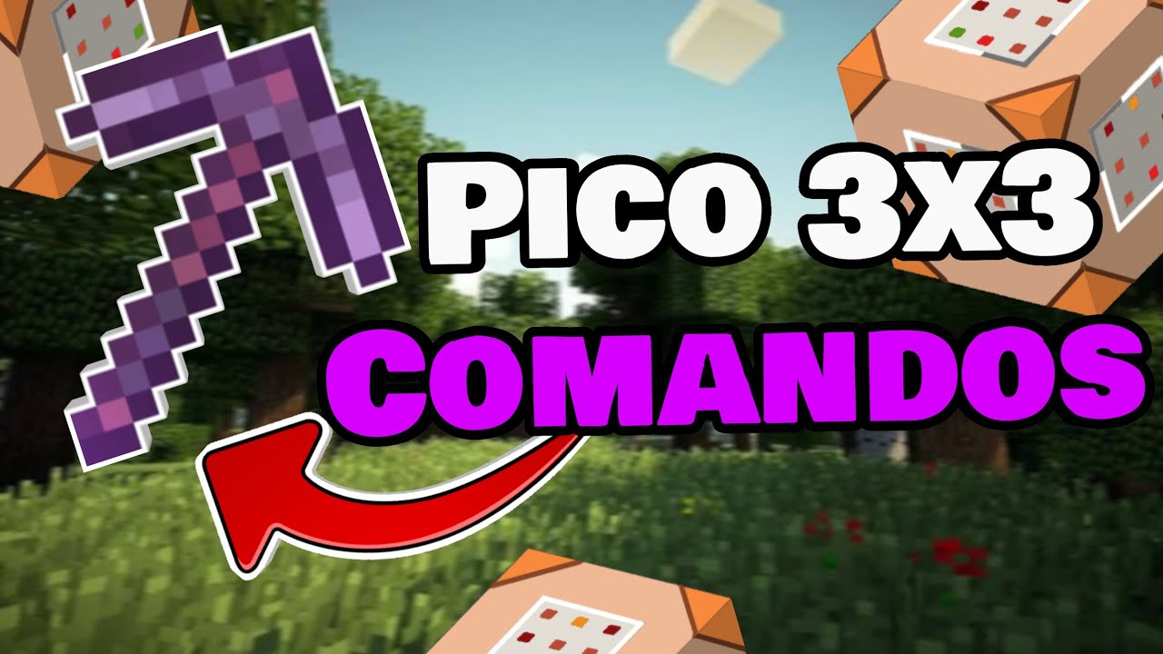 Como hacer un Pico 3x3 con Comandos en Minecraft Bedrock 1.18 - YouTube