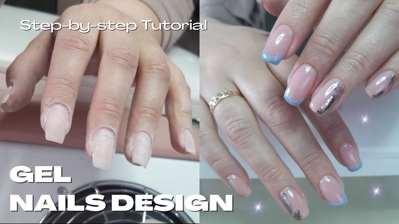 Nails Design | Hard Gel Polish Application | Step-by-step Tutorial ...