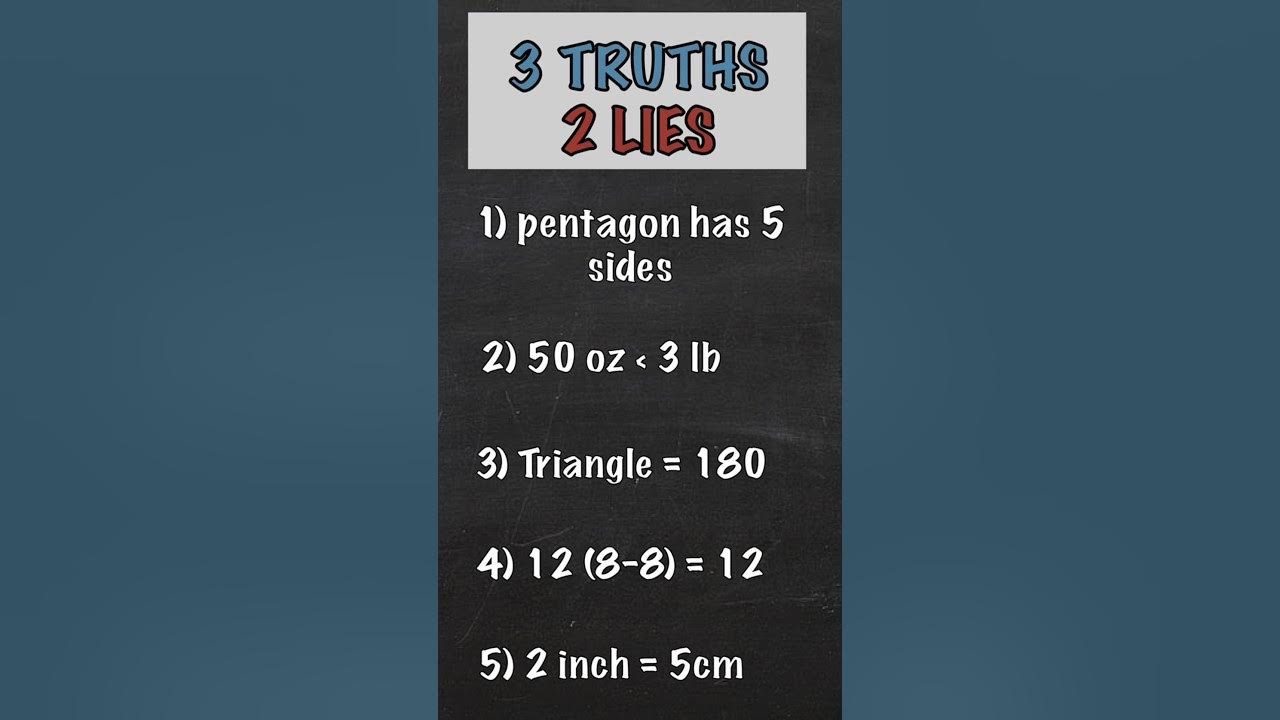3 Truths and 2 Lies Educational Edition. #maths #gcsemaths #numeracy ...