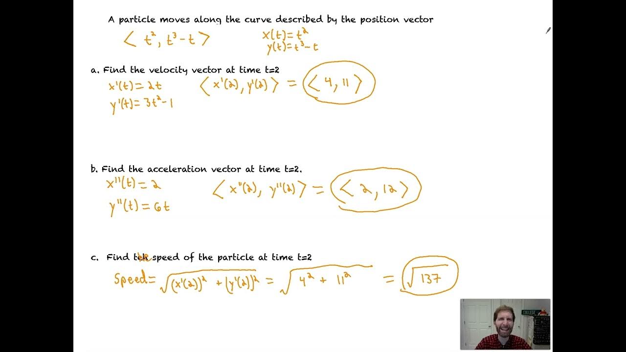 Calculating Vector Values - how to calculate position, velocity, & acceleration vectors and ...