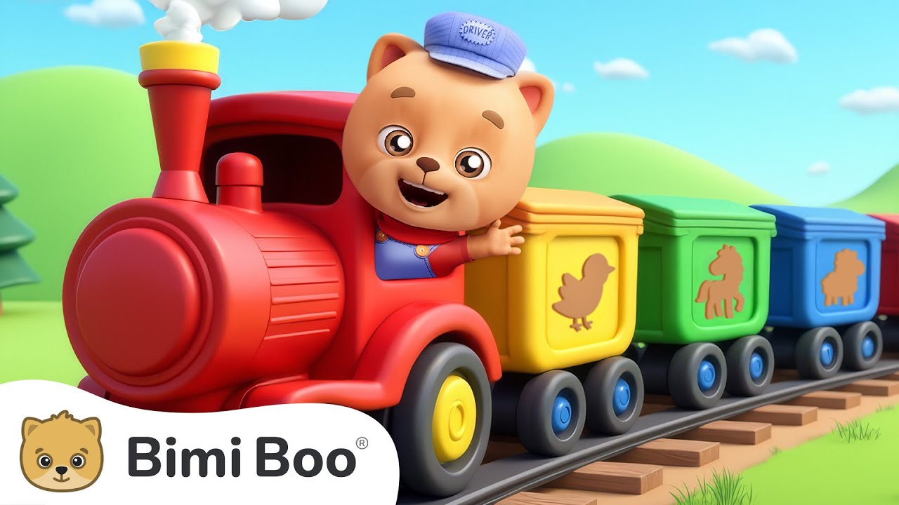 Train Song 🚂 | Animal Sounds | Bimi Boo Kids Songs & Nursery Rhymes ...