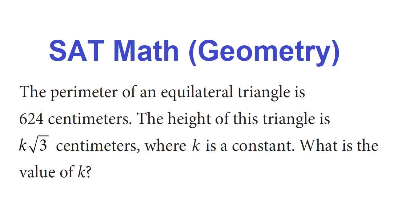 SAT Math (Geometry) - YouTube