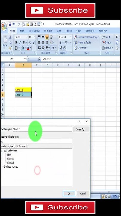 Hyperlink in Excel | Link Cell to Worksheet - YouTube