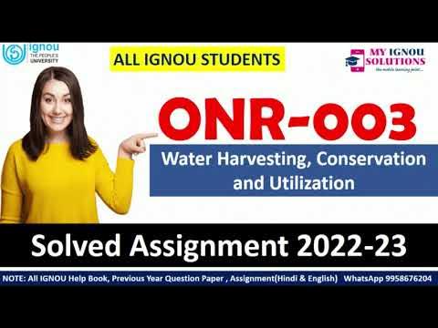 IGNOU ONR-003 SOLVED ASSIGNMENT 2022-23 | IGNOU Solved Assignment 2022-23 - YouTube