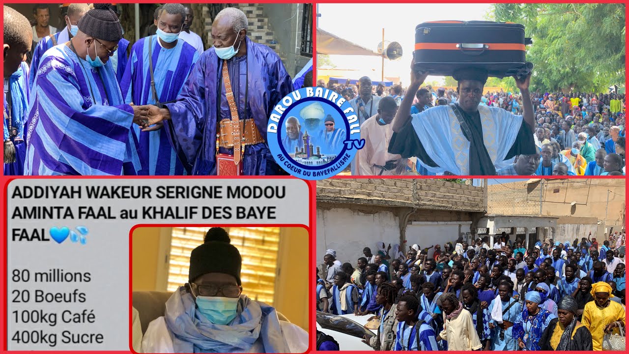 GAMOU 2020:ADDIYAH WAKEUR SERIGNE MODOU AMINTA FAAL AU KHALIF DES BAYE ...