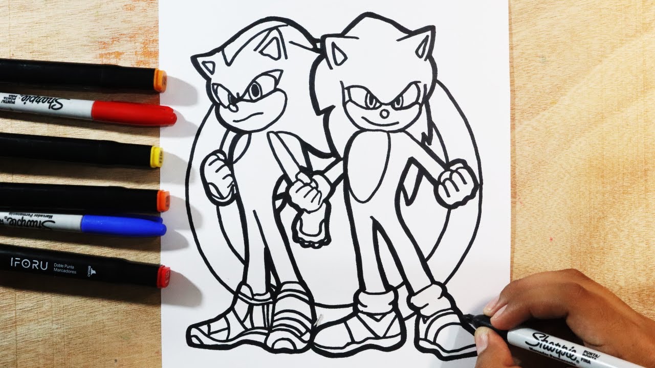 CÓMO DIBUJAR a SONIC VS SHADOW - YouTube