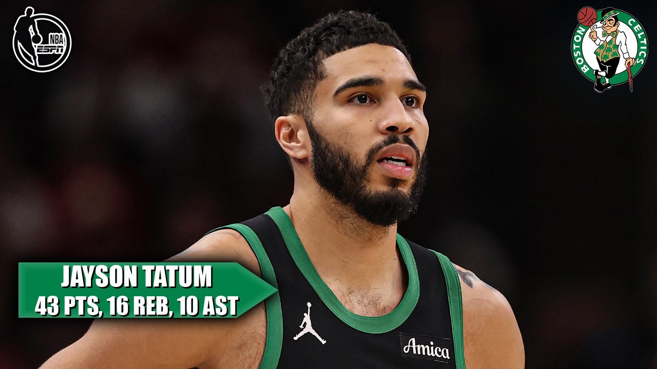 Jayson Tatum has 1st 40-point triple-double for Celtics since Larry ...
