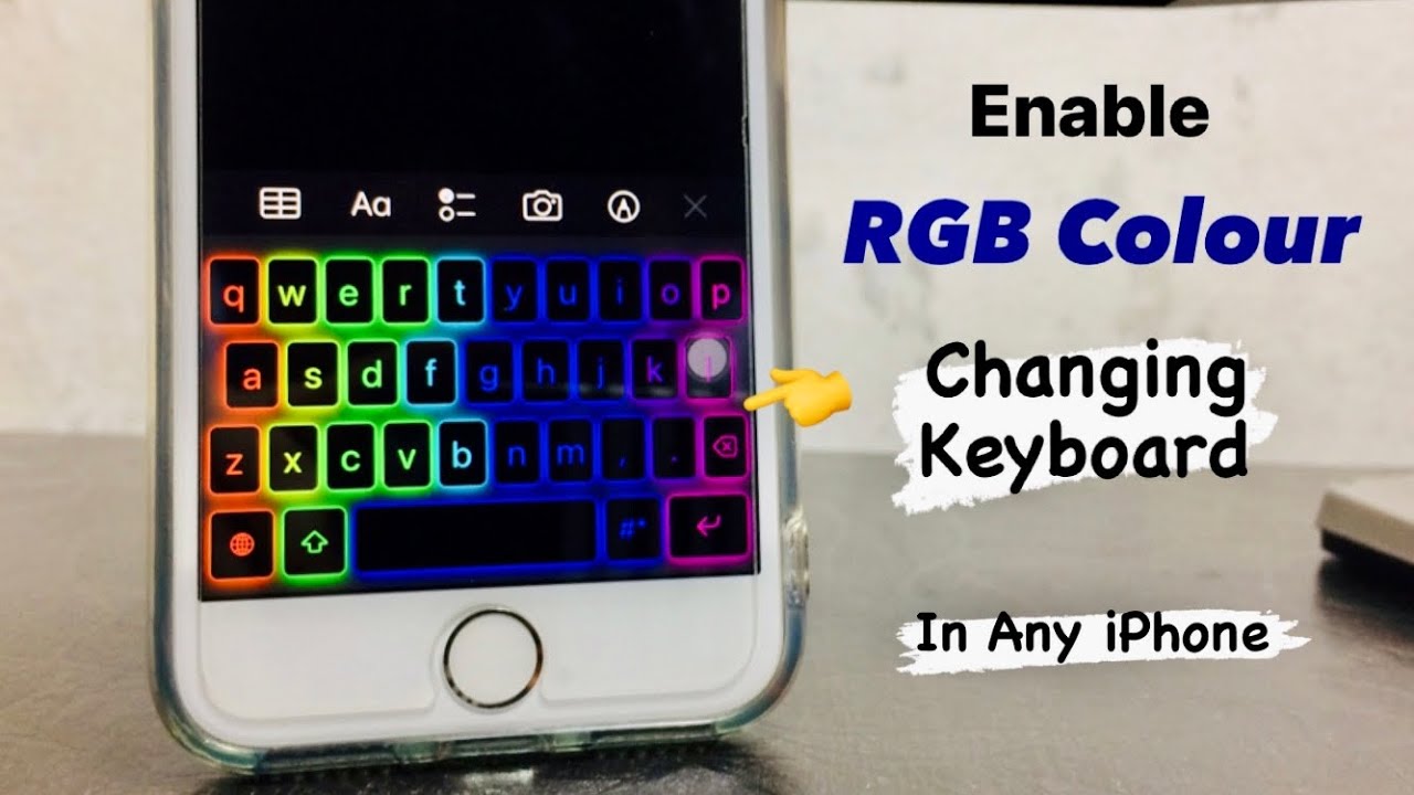 How to Enable RGB Colour Changing Keyboard in Any iPhone 🔥 - YouTube