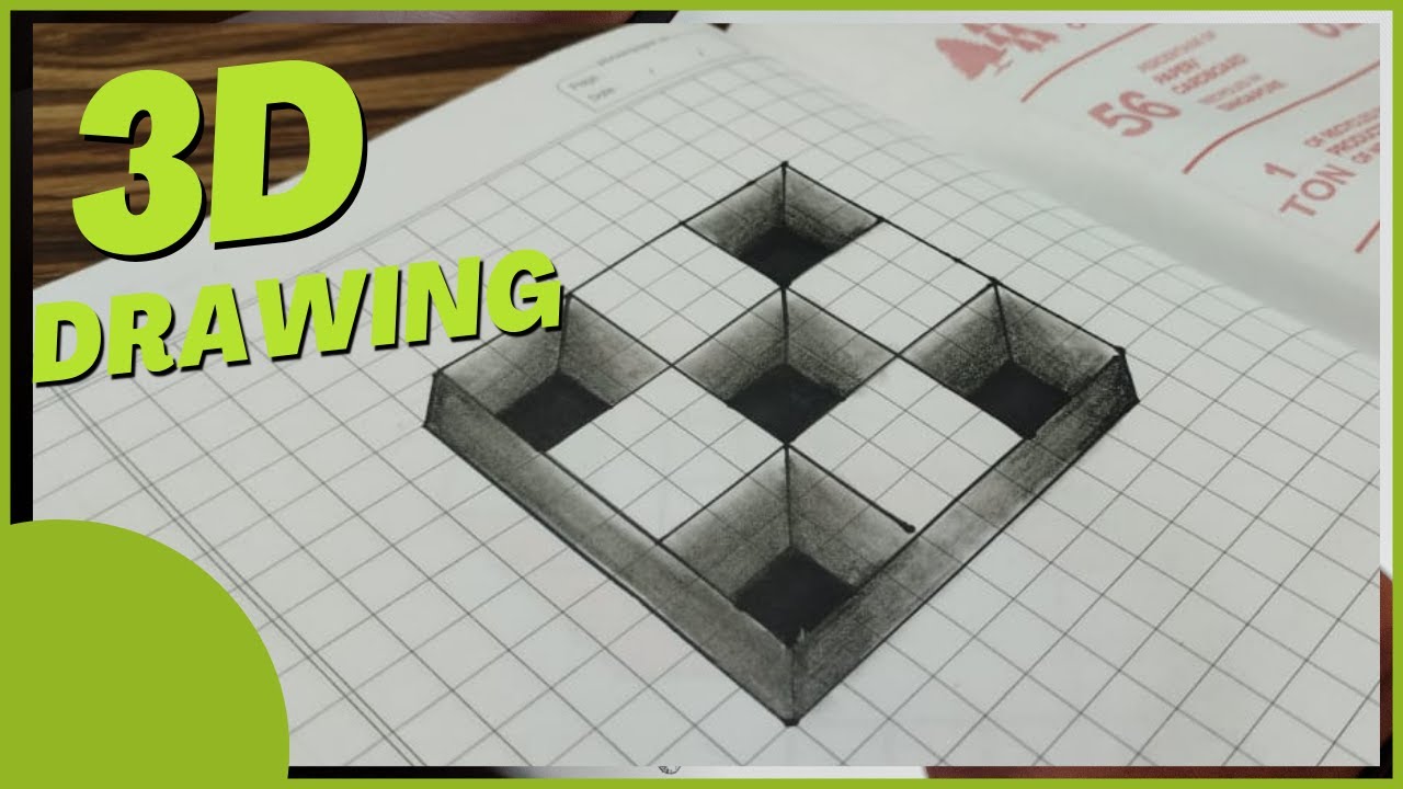 How to Draw 3D Optical Illusion | Easy 3D Cube Drawing Tutorial - YouTube