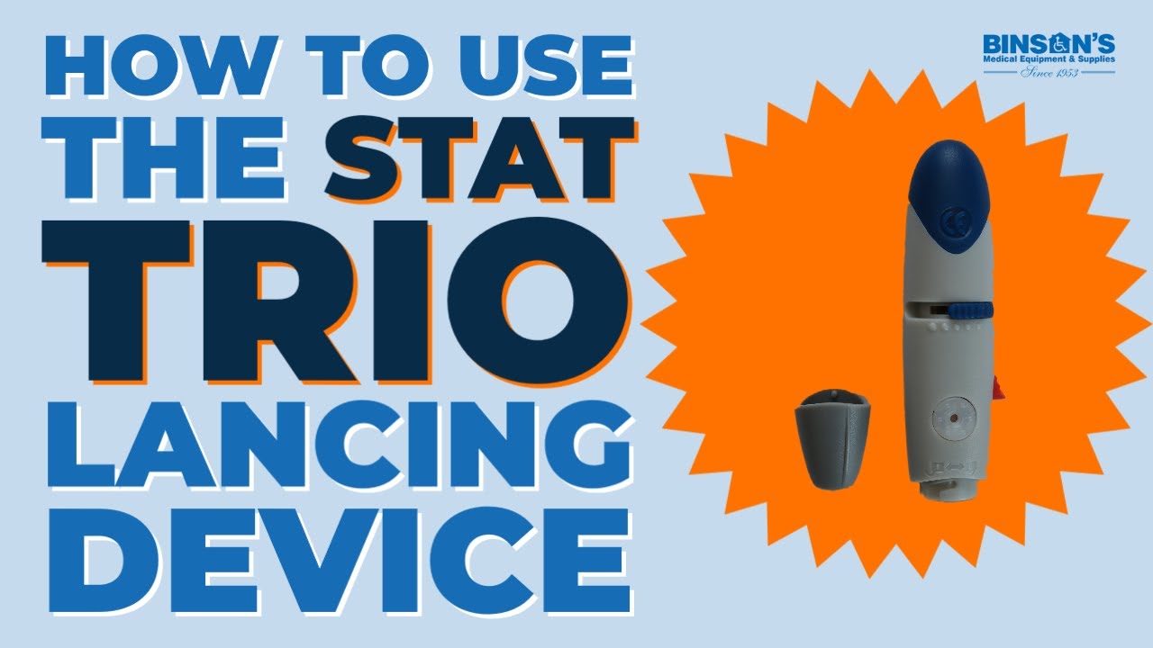 How to use the STAT TRIO Lancing Device - YouTube