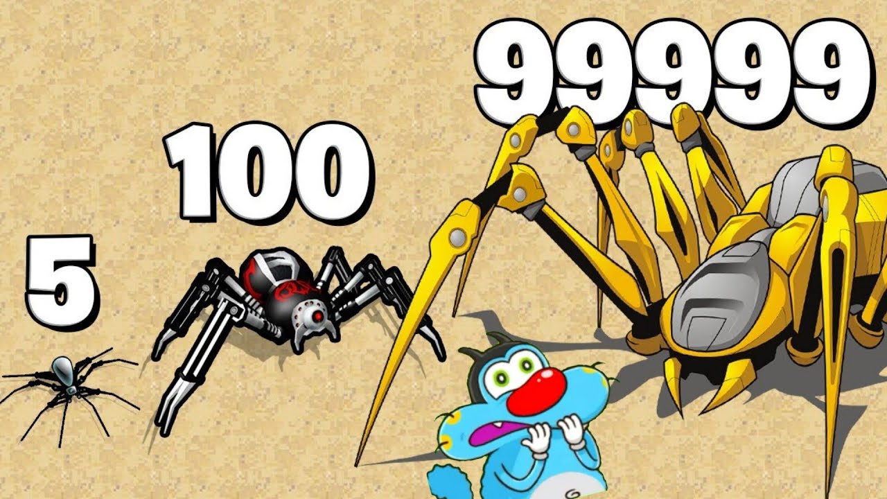 Oggy Evolving Noob Spider To Monster Spider in Android Game Spider ...