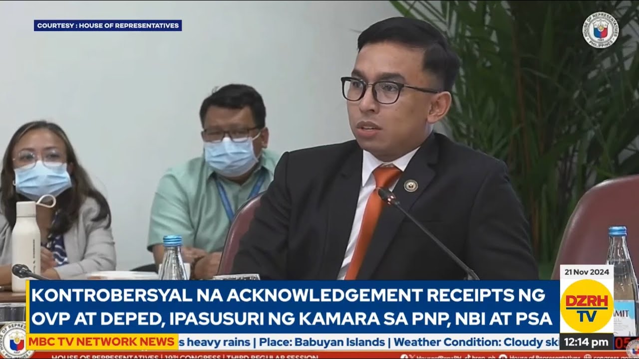 Kontrobersyal na acknowledgement receipts ng OVP at DepEd, ipasusuri ng ...