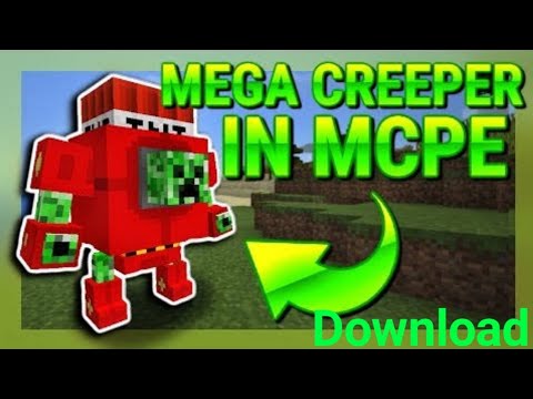 How to Spawn Mega Creeper in Minecraft PE Mod - YouTube