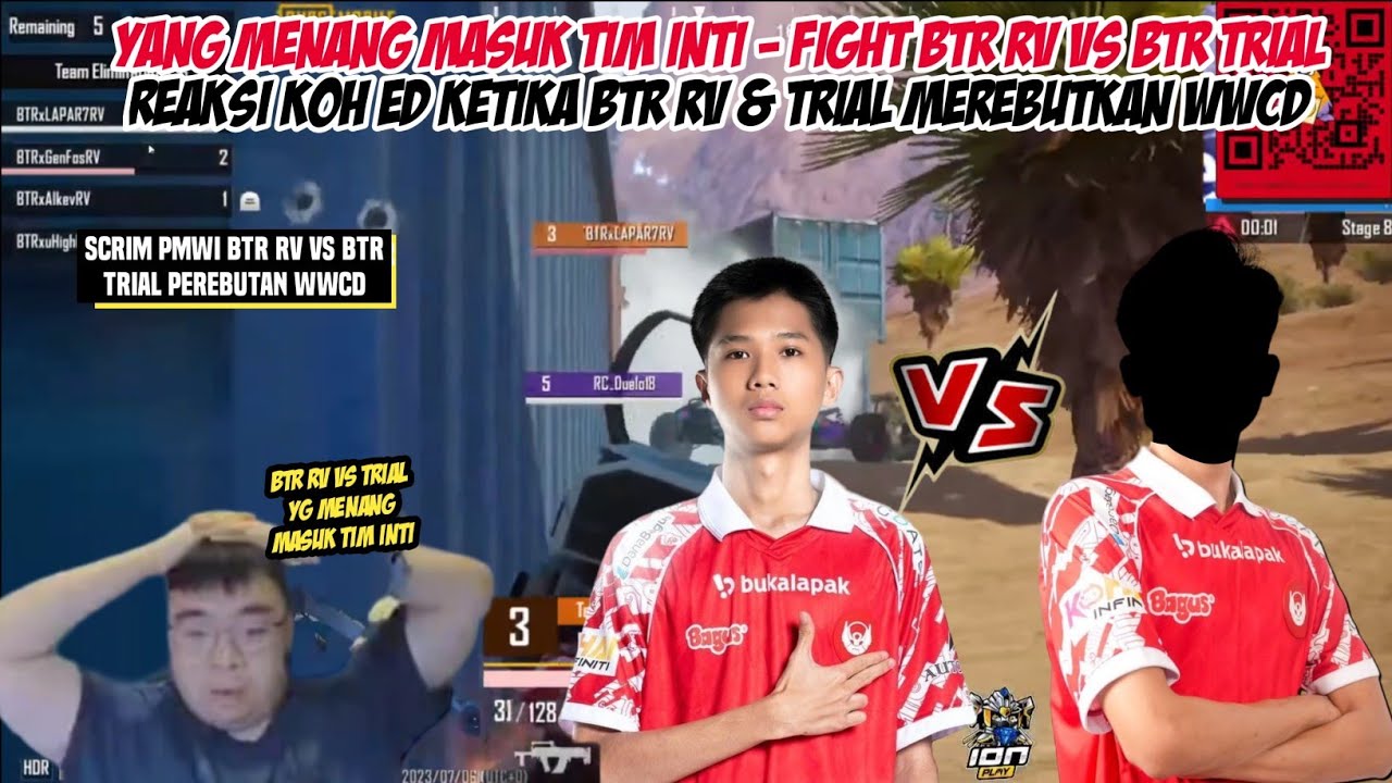 Reaksi koh ed btr rv vs btr trial | perebutan wwcd di scrim pmwi - yg ...