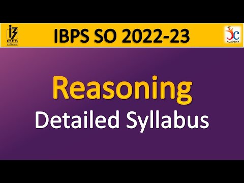 IBPS SO Reasoning Syllabus | IBPS SO Prelims Reasoning Syllabus | IBPS ...