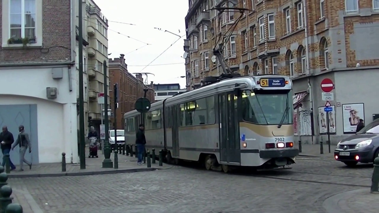 Tram 51 Stade, Brussels, Belgium - YouTube
