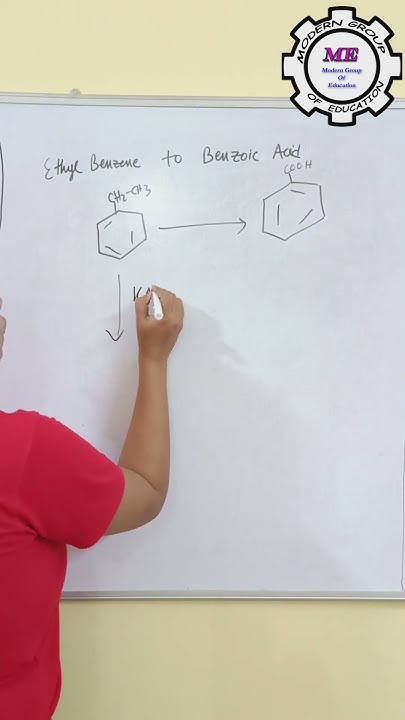 How to convert Ethyl benzene to benzoic acid #shorts - YouTube