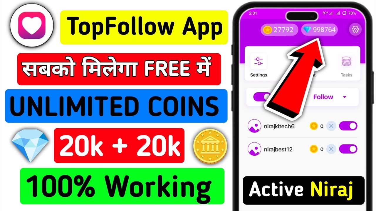 Top Follow App Hack Version 🍉 | Top Follow App Unlimited Coins 2025 ...